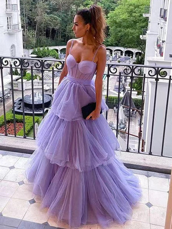 A-line Puffy Long Prom Dresses, Girl Graduation Party Dresses, Newest ...